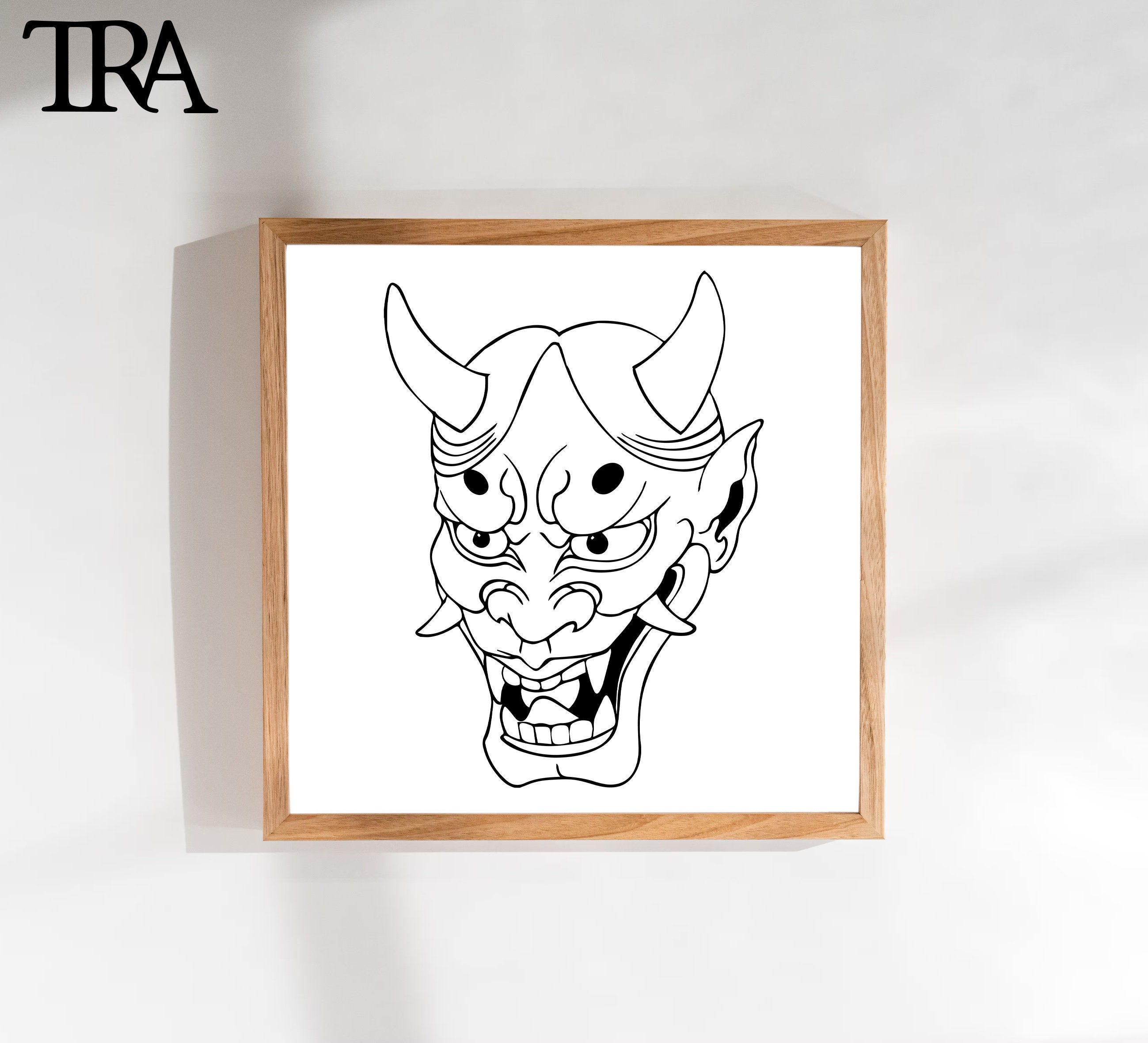 Hannya Demon Mask Oni SVG Japanese Samurai Warrior Mask Asian - Etsy