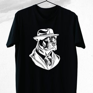 Boxer Gangster SVG Dog Head Animal Bulldog Silhouette Paw T Shirt ...