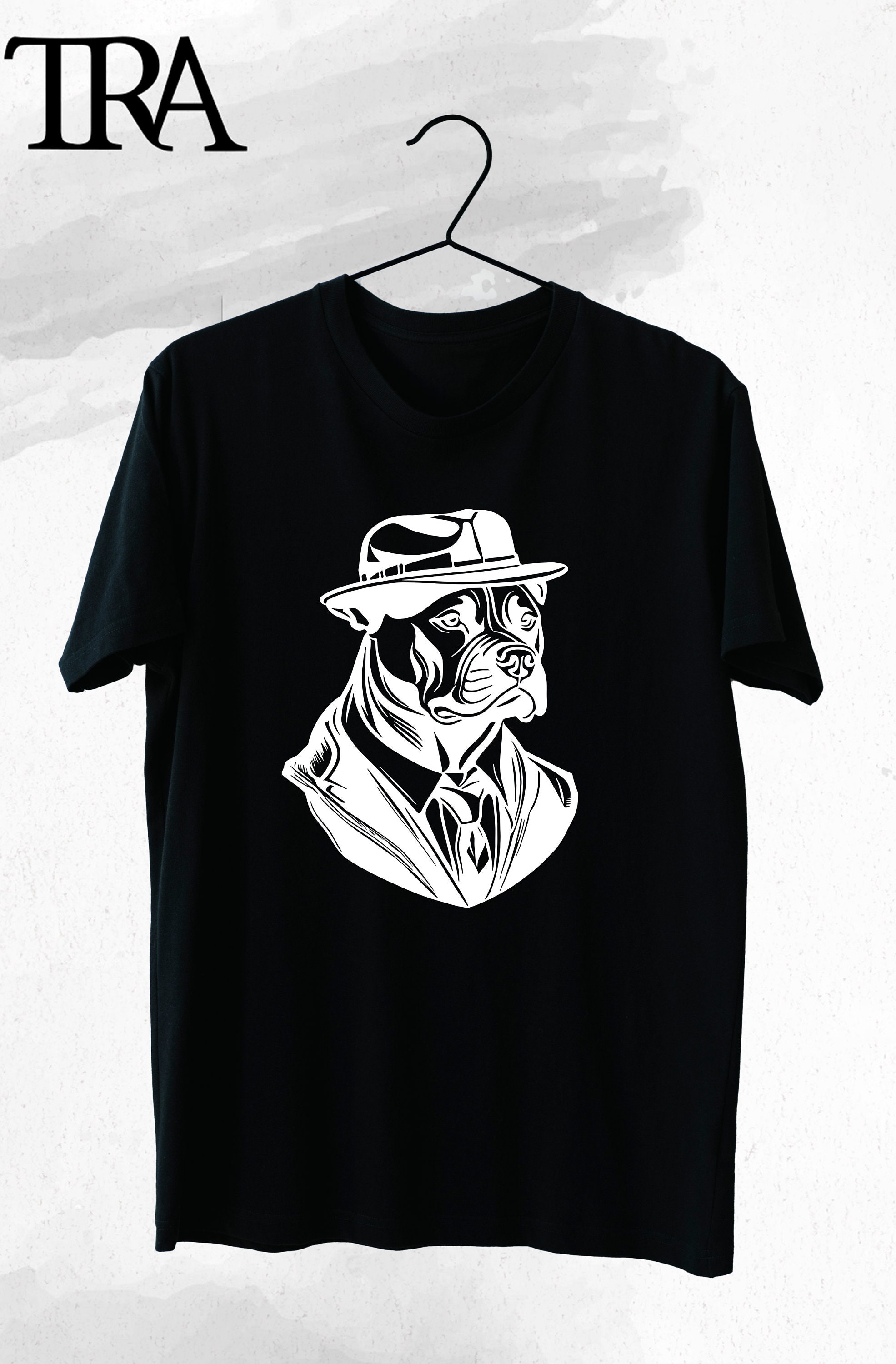 Boxer Gangster SVG Dog Head Animal Bulldog Silhouette Paw T Shirt ...