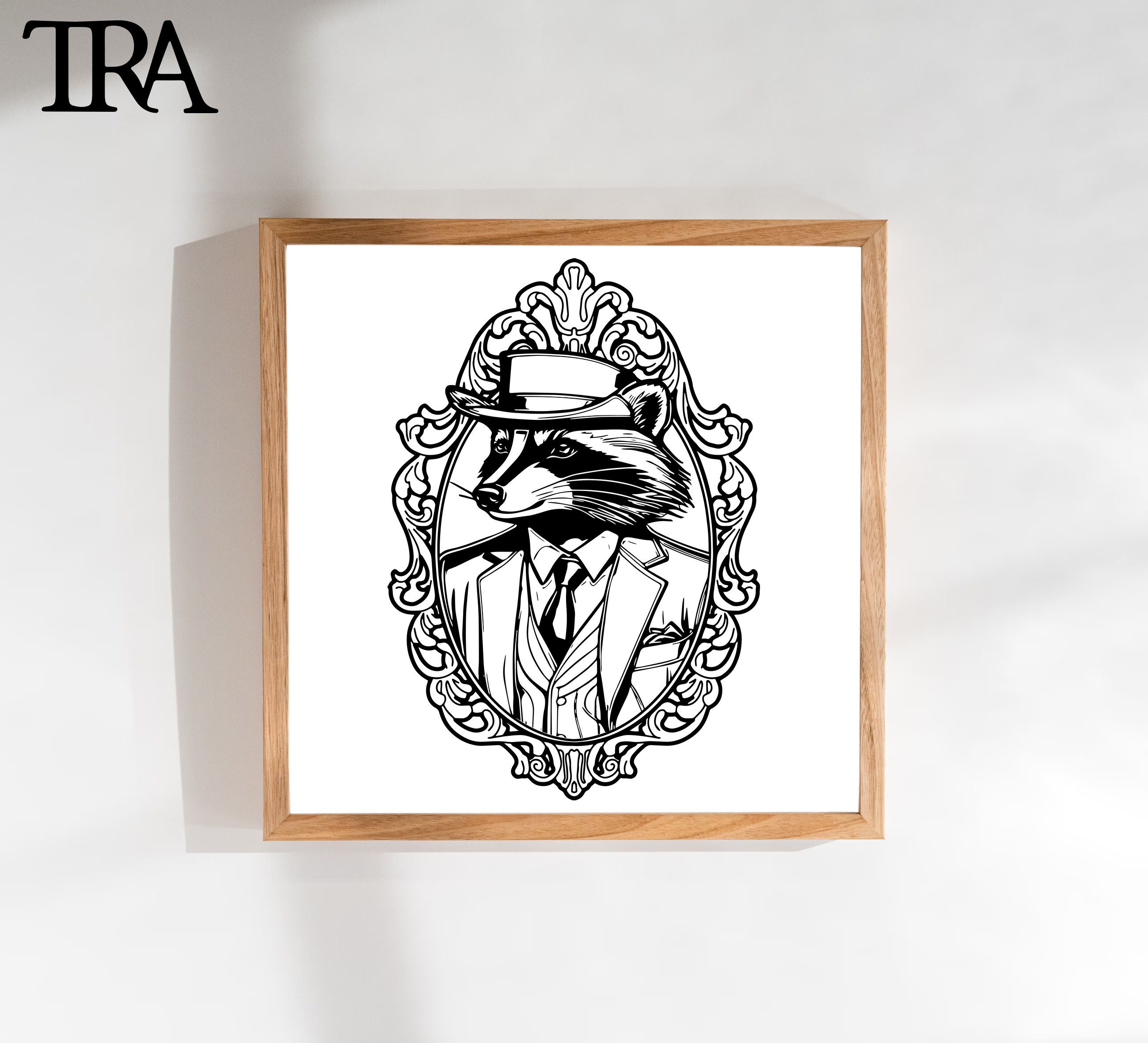 Gangster Racoon Inside Mirror SVG Instant Digital Download Cut File Ai ...