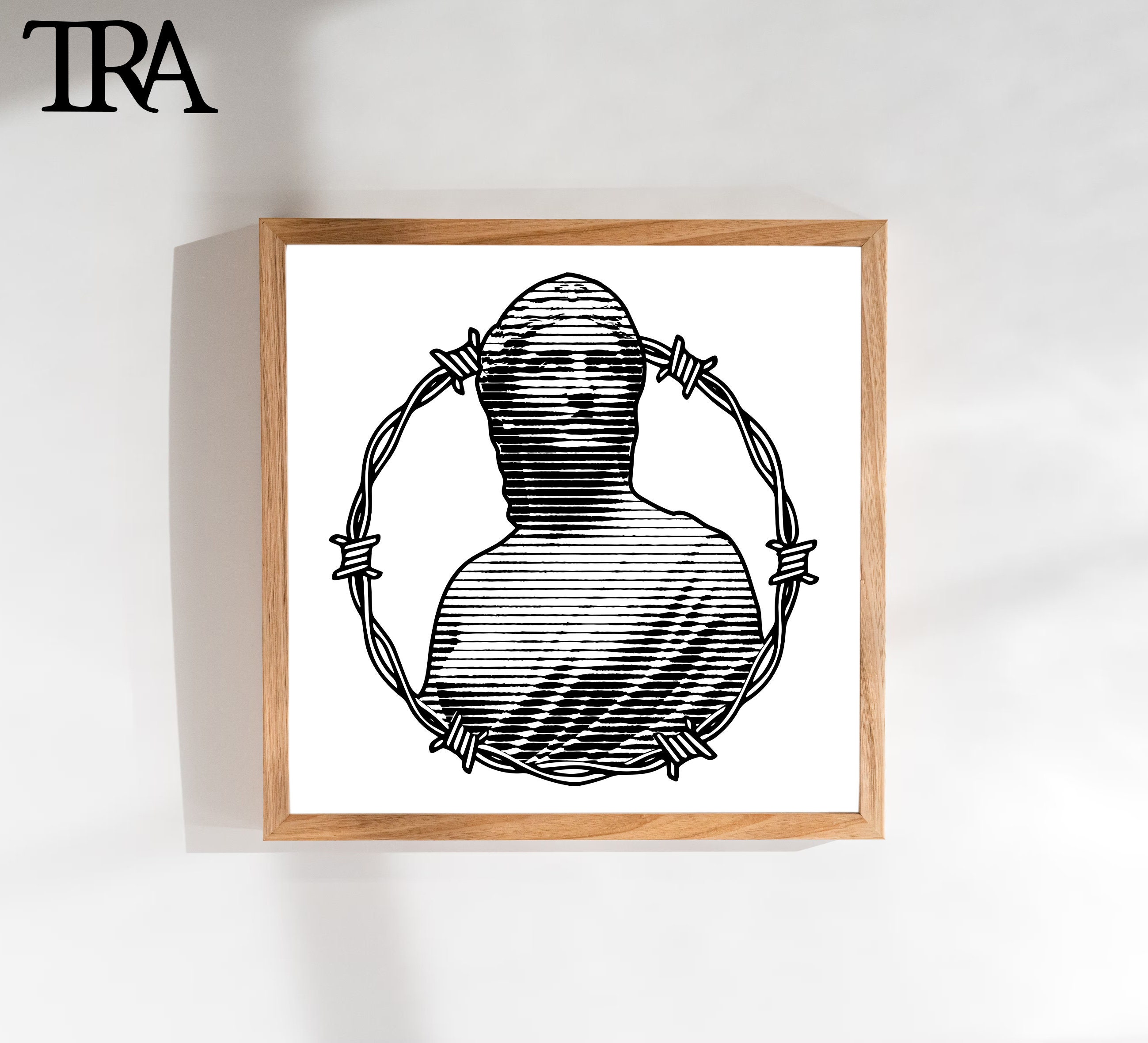 Sculpture Barbed Fence Tattoo SVG Barbed Wire Statue - Etsy