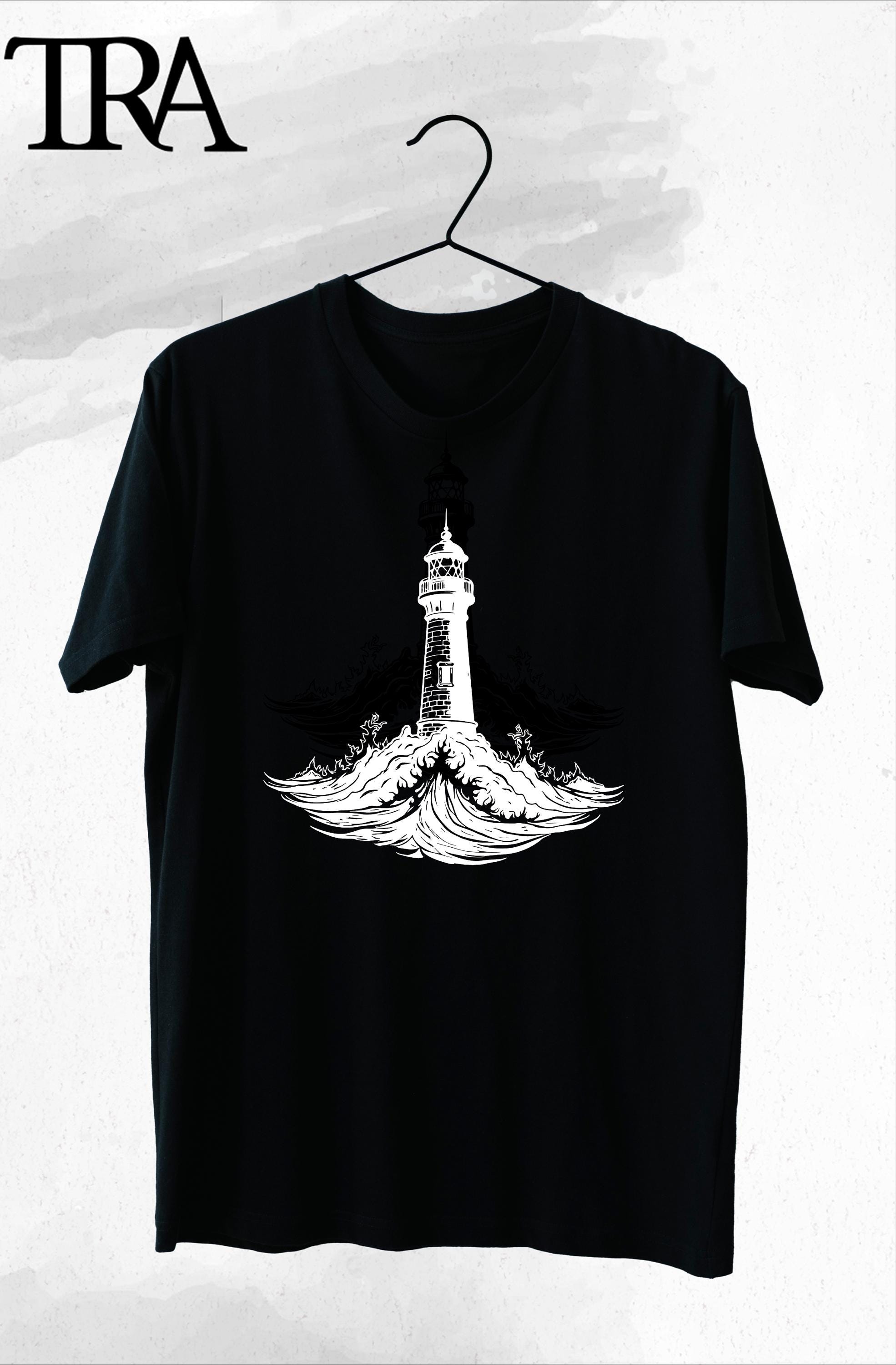 Lighthouse Ocean Scene SVG Sea Life Nautical Seaside Beacon Fisherman ...