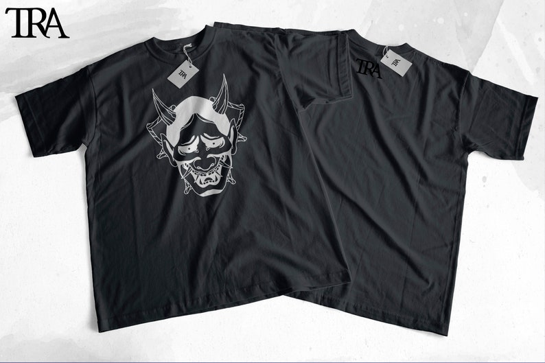 Japanese Demon Mask SVG Samurai Hannya Warrior Oni Mask Asian Art ...