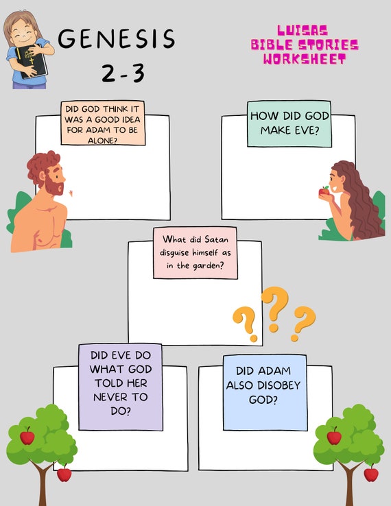 Genesis 2-3 Worksheet - Etsy