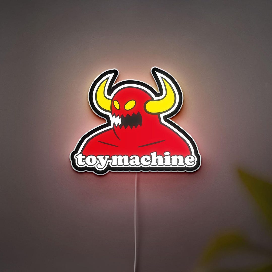 3D Printed Toy Machine Monster Sign Night Light, Skateboarding Lover ...