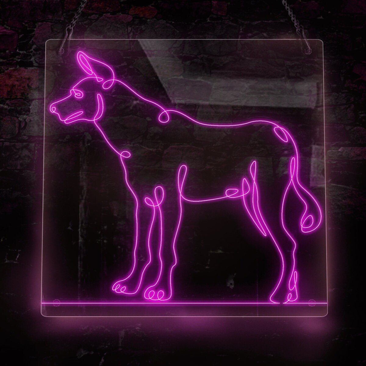 Hand Hyena Hand Hyena Wild African Safari Animal Neon Sign, Handmade EL ...