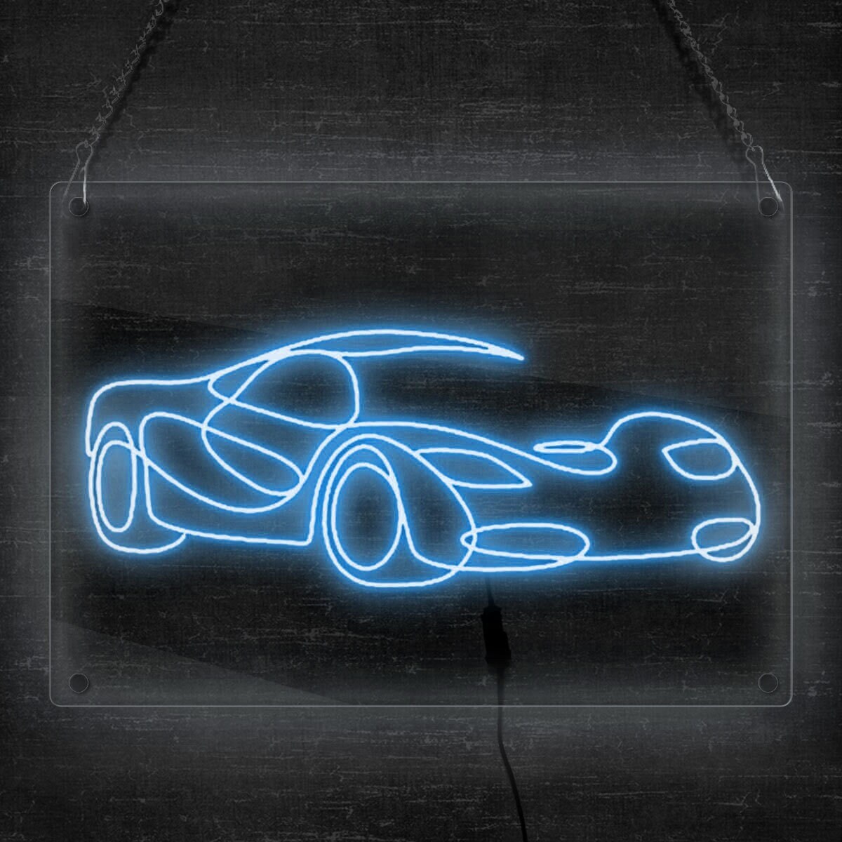 Sports Car Neon Sign, Garage El Wire Neon Light, Custom Car Neon Sign ...