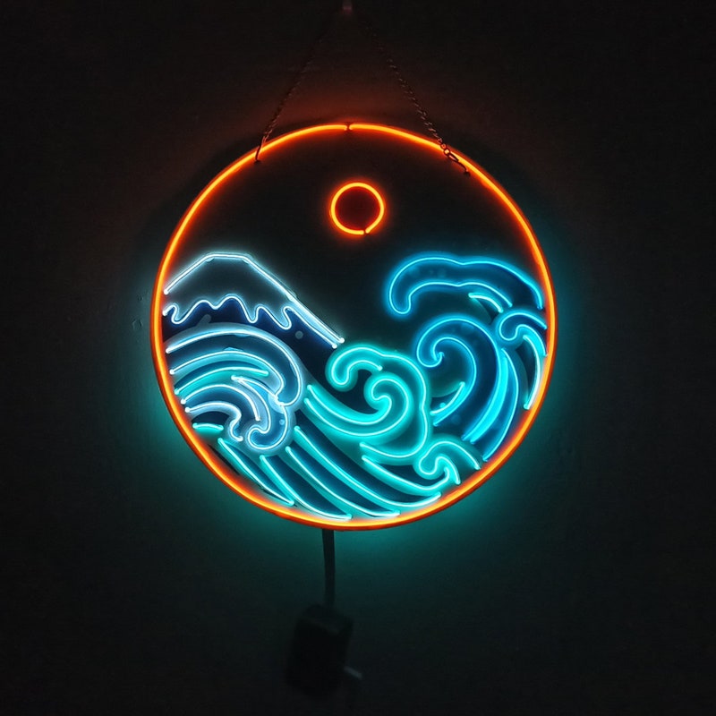 Wave Neon Sign - Etsy