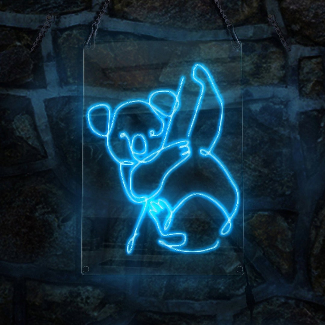 Line Australian Animals Koala Art Neon Sign Handmade EL Wire - Etsy