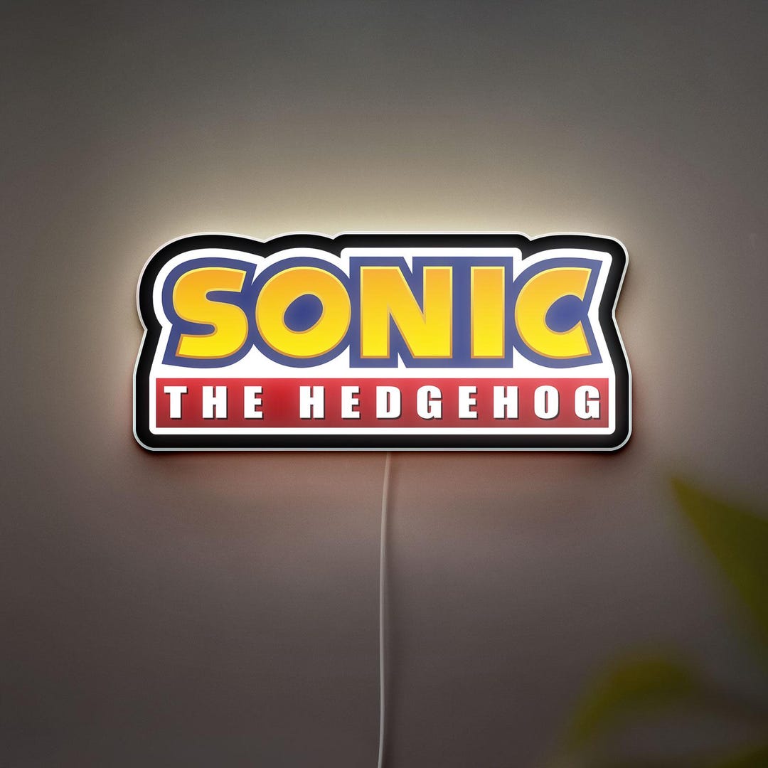 Sonic the Hedgehog Sign Light Box, Birthday Gift for Sonic Fans, Anime ...