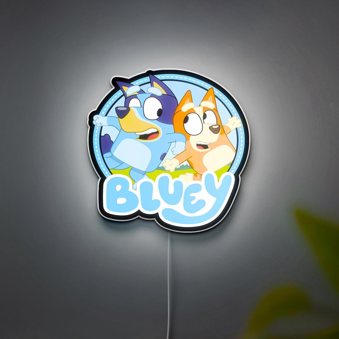 Bluey & Bingo 3D Printed Night Light, Bluey Cartoon Character LED Lamp ...