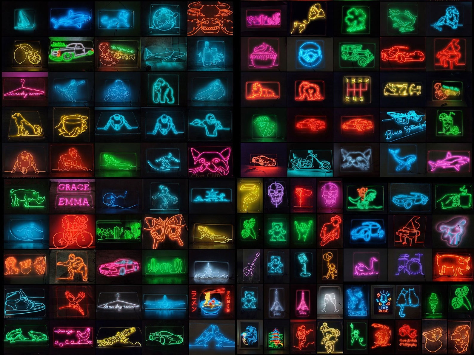 Hen Chicken Farm Eggs Neon Sign Theme Handmade EL Wire Neon - Etsy