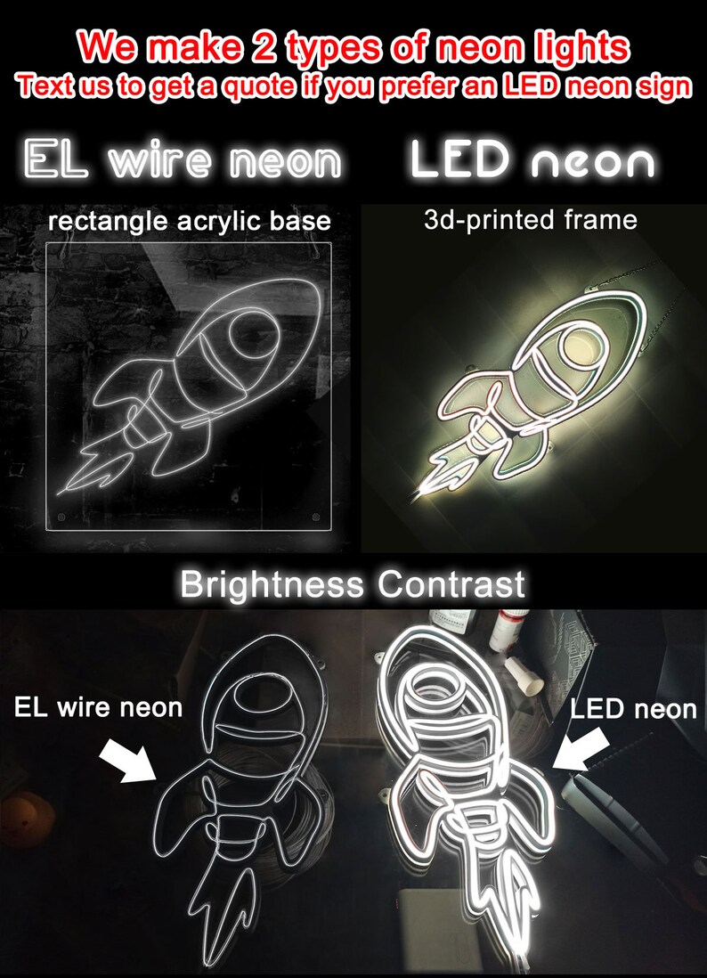 Hen Chicken Farm Eggs Neon Sign, Theme Handmade EL Wire Neon Light Sign ...