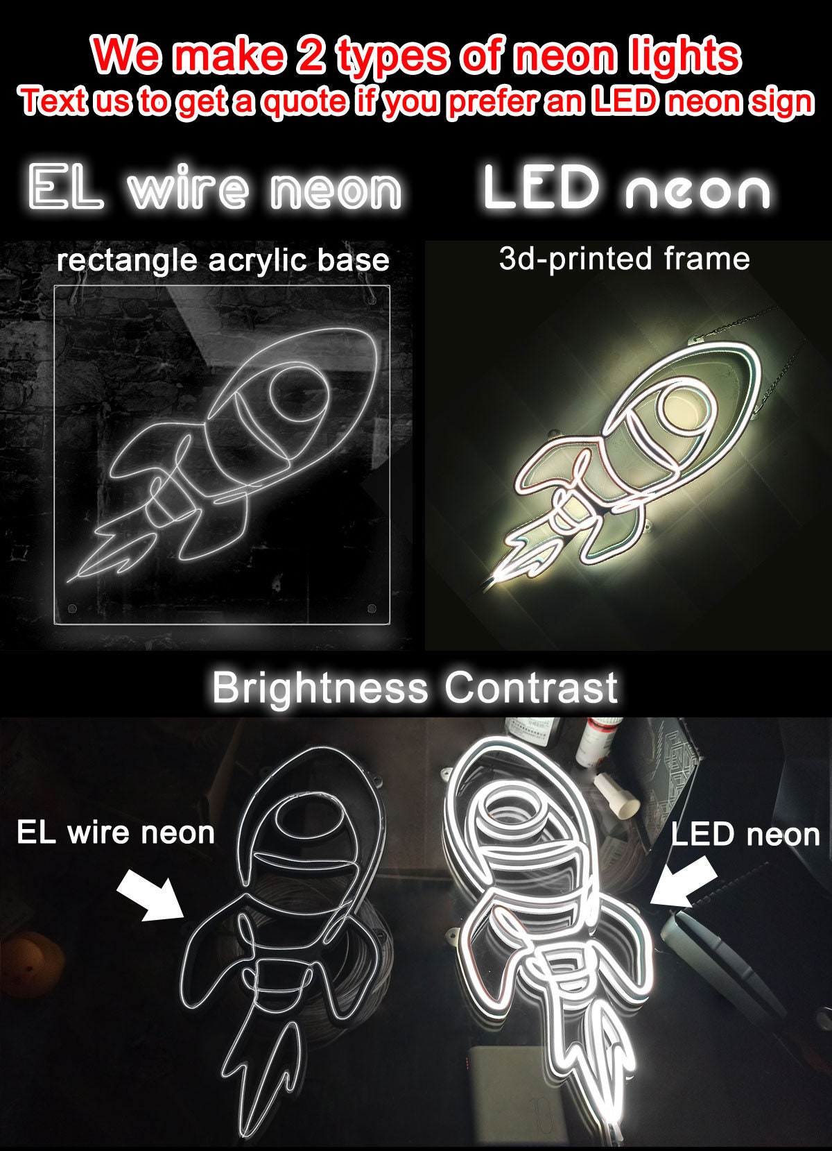 Hen Chicken Farm Eggs Neon Sign, Theme Handmade EL Wire Neon Light Sign ...