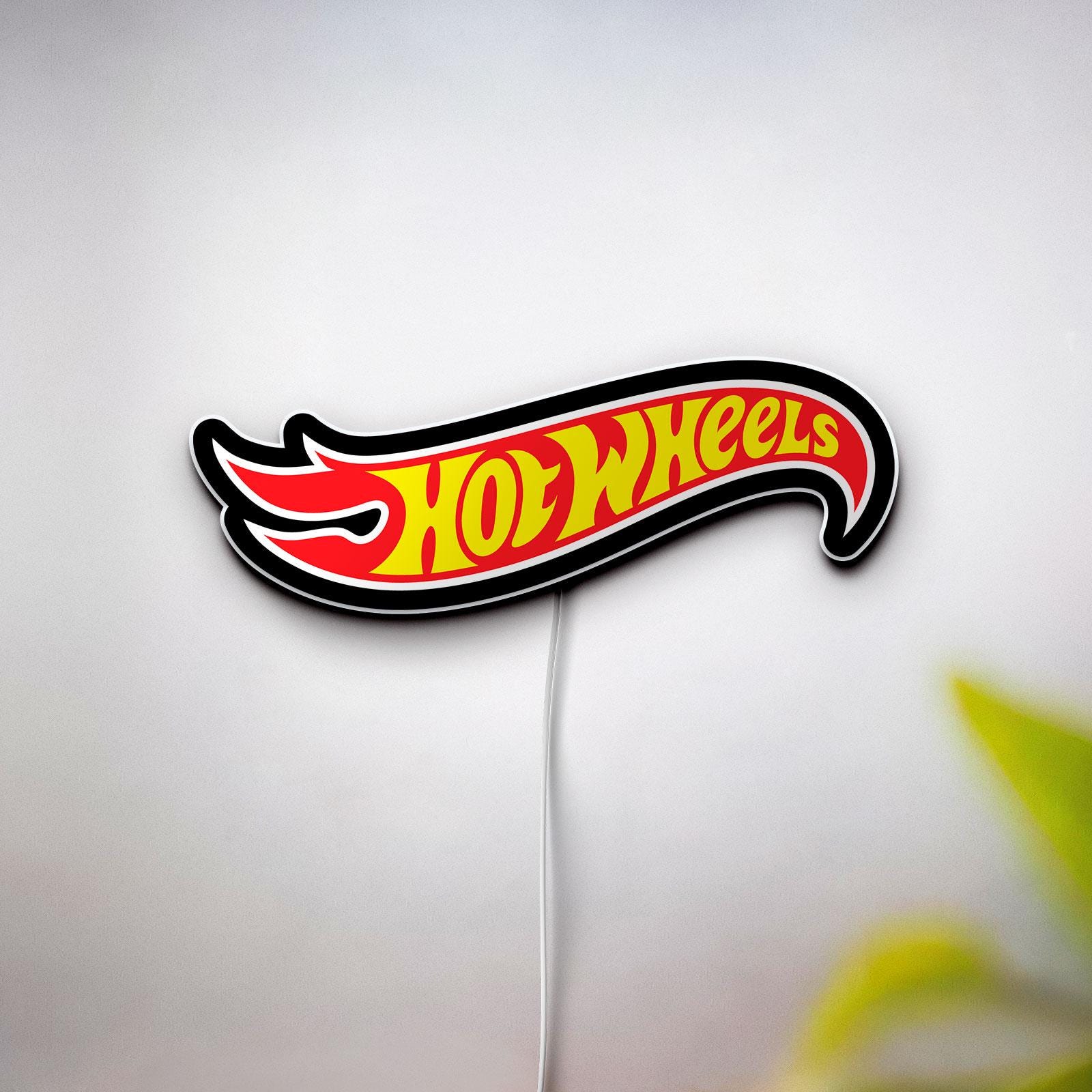 Hot Wheels Sign LED Lightbox, Toy Car Lovers Wall Art, Kid Room Decor ...