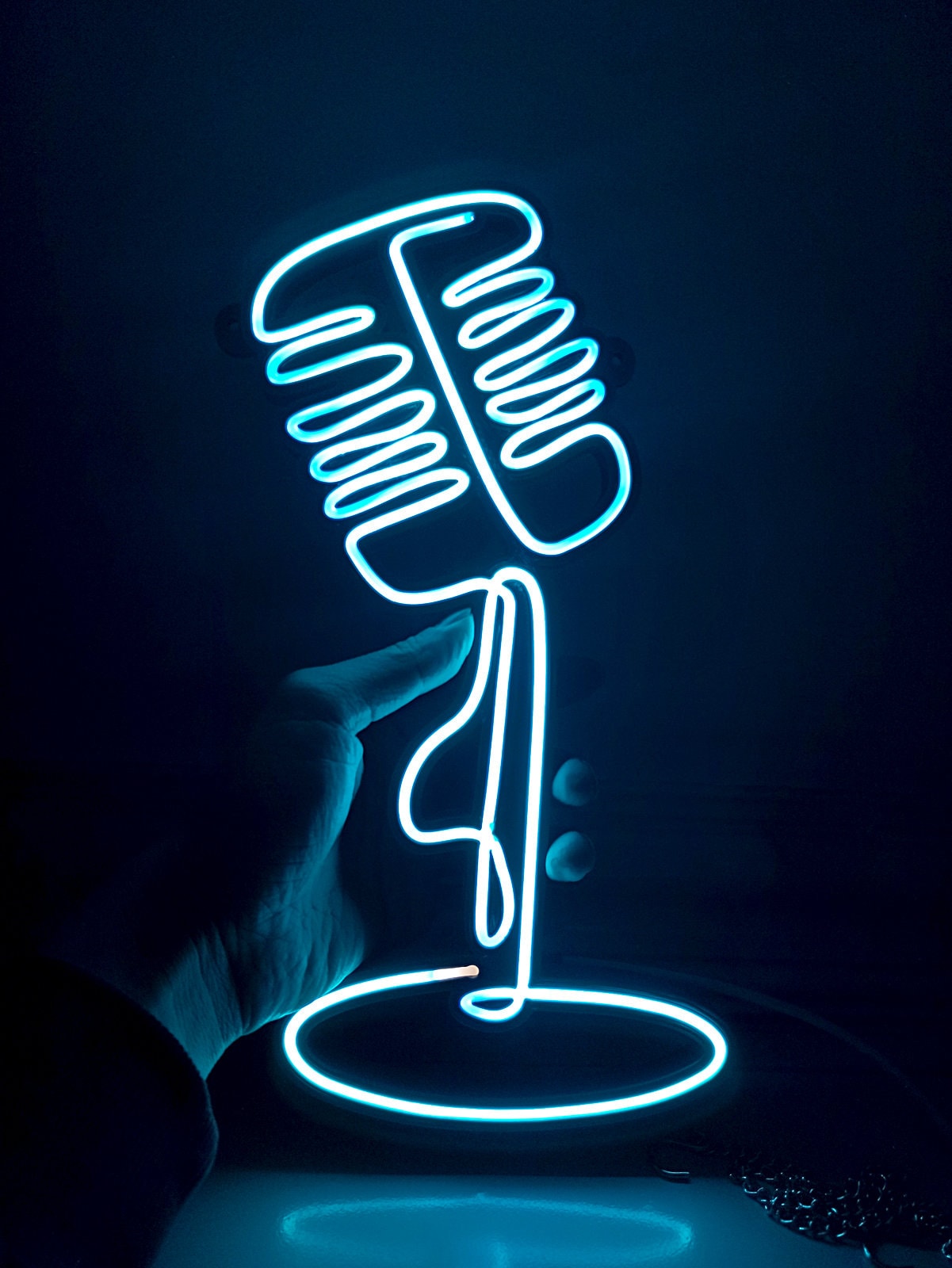 Mic Microphone Neon Sign, Music Led Neon Sign, Neon Sign for Music ...