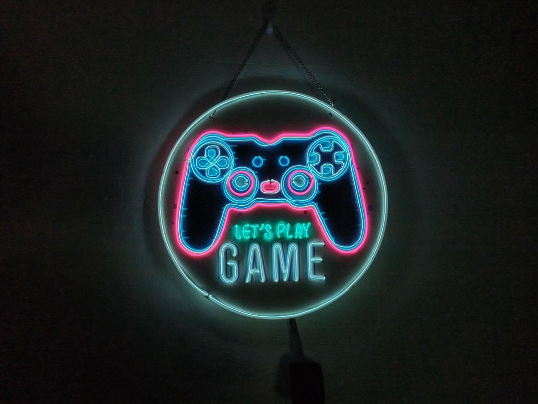 Animated Gamepad Neon Sign, Dynamic Gaming Neon Light Decor, Handmade ...