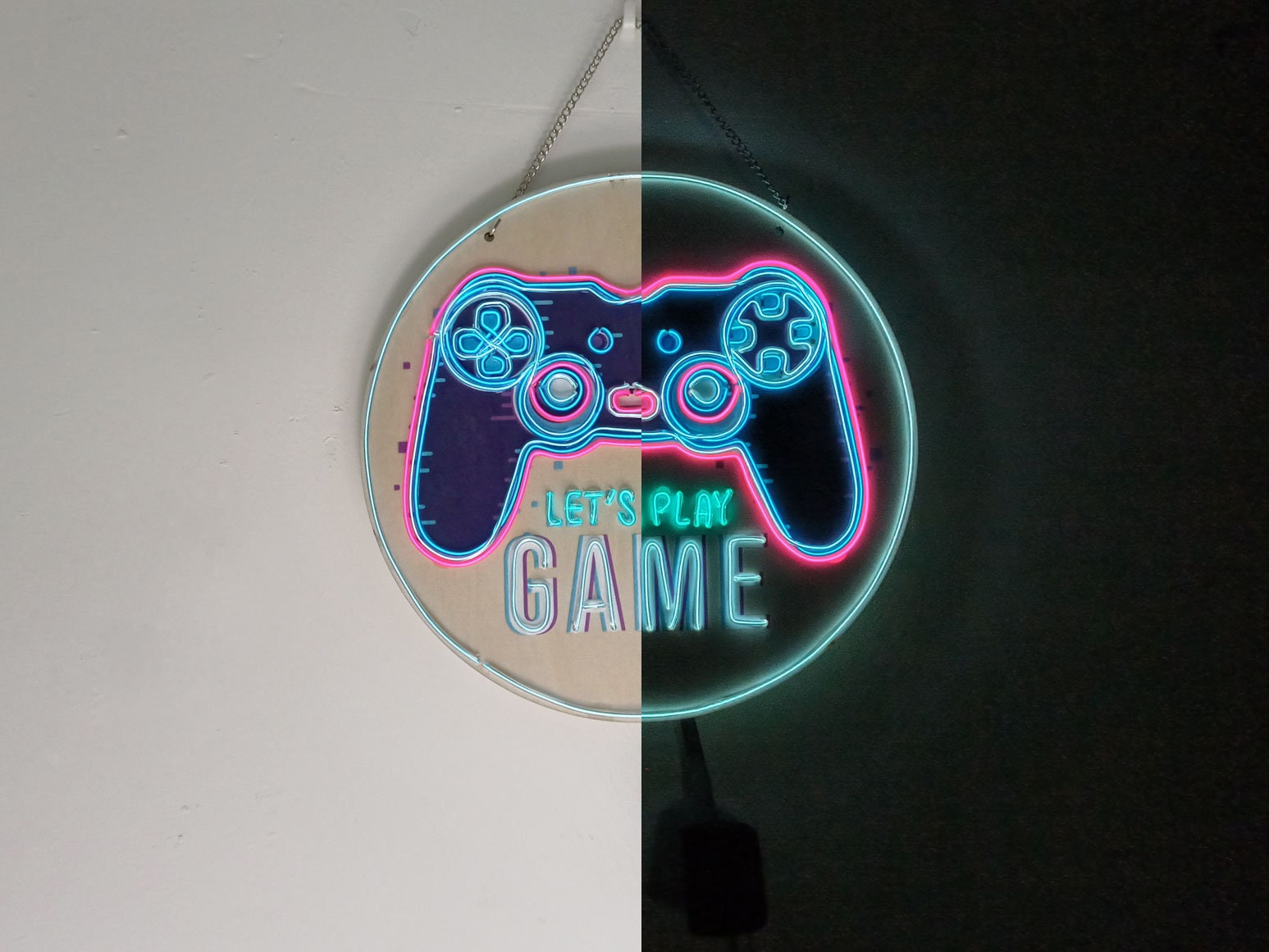 Animated Gamepad Neon Sign Dynamic Gaming Neon Light Decor - Etsy