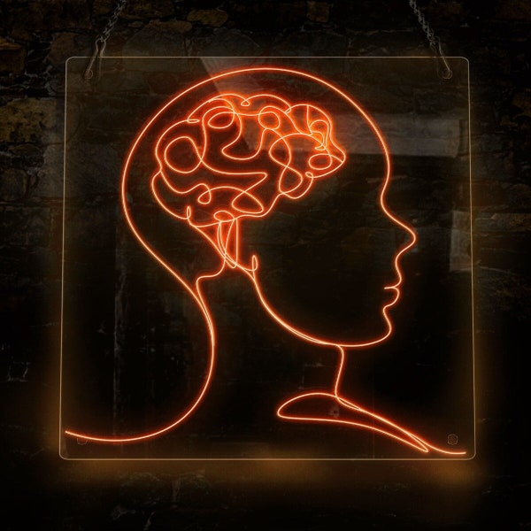 Neon Brain Light - Etsy