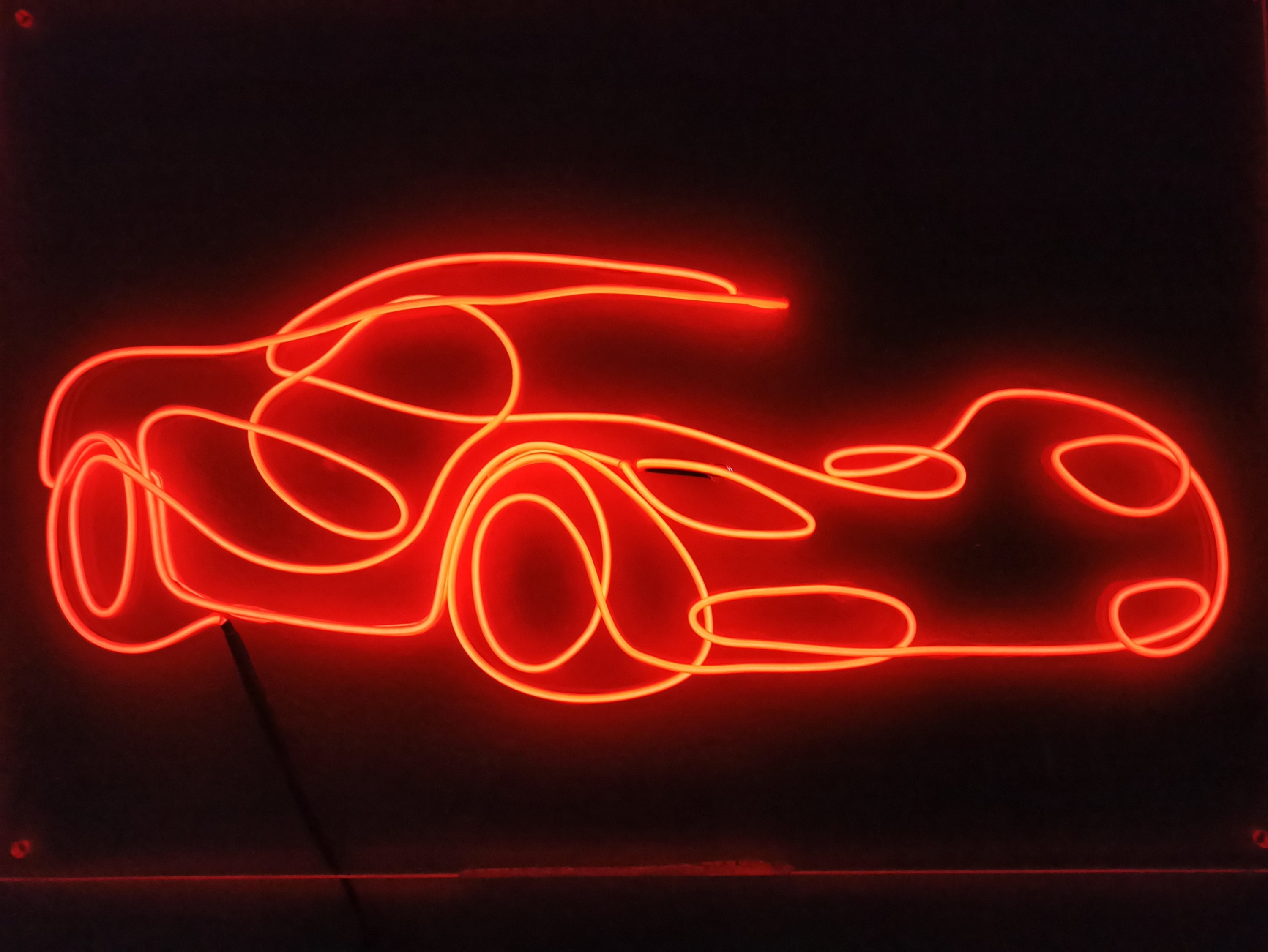 Sports Car Neon Sign, Garage El Wire Neon Light, Custom Car Neon Sign ...