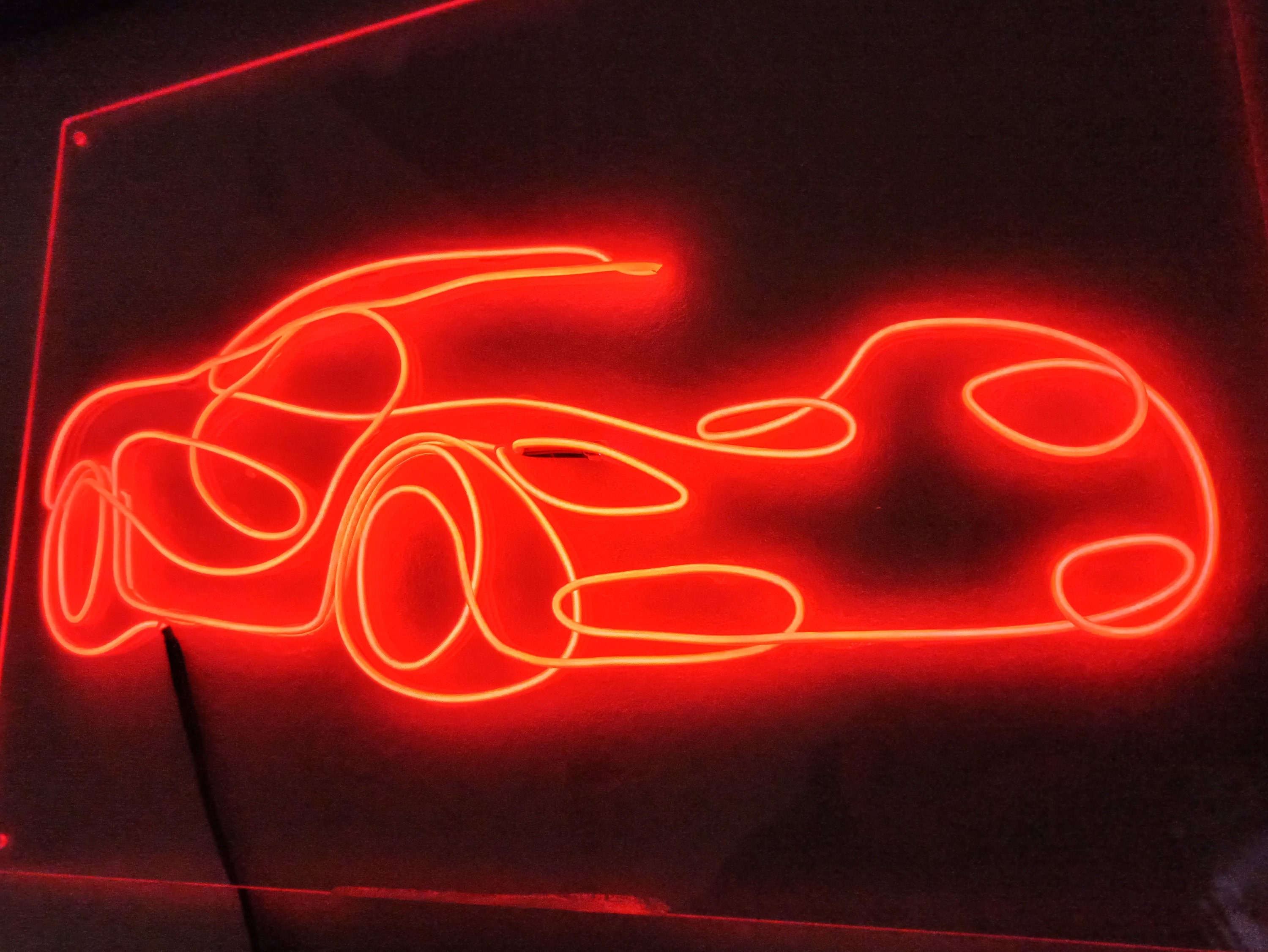 Sports Car Neon Sign, Garage El Wire Neon Light, Custom Car Neon Sign ...