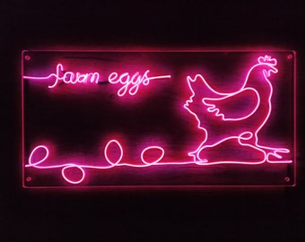 Neon Farm Sign - Etsy