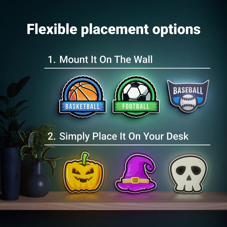 Handmade Super Mario LED Light Box, Mario 3D Illuminated Sign Lamp ...