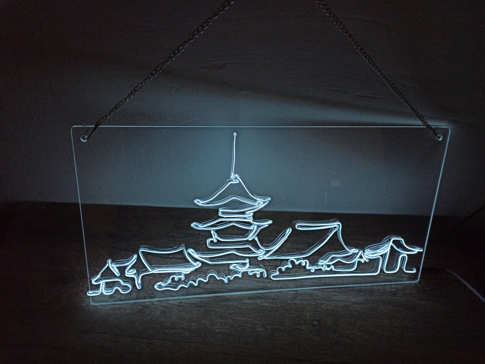 Japanese Buddhist Temple Neon Sign, Theme Handmade EL Wire Neon Light ...
