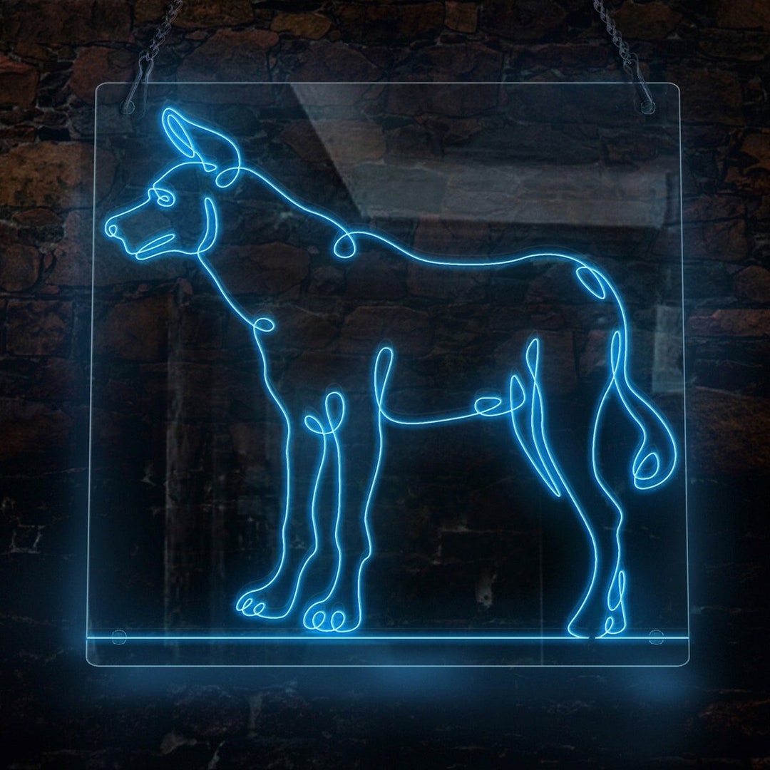 Hand Hyena Hand Hyena Wild African Safari Animal Neon Sign, Handmade EL ...