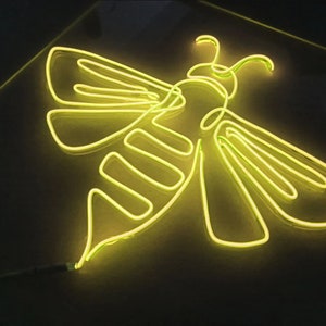 Elegant Bee Organic Honey Farm Wasp Insect Animal Shape Neon Sign ...