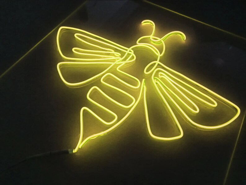 Elegant Bee Organic Honey Farm Wasp Insect Animal Shape Neon Sign ...