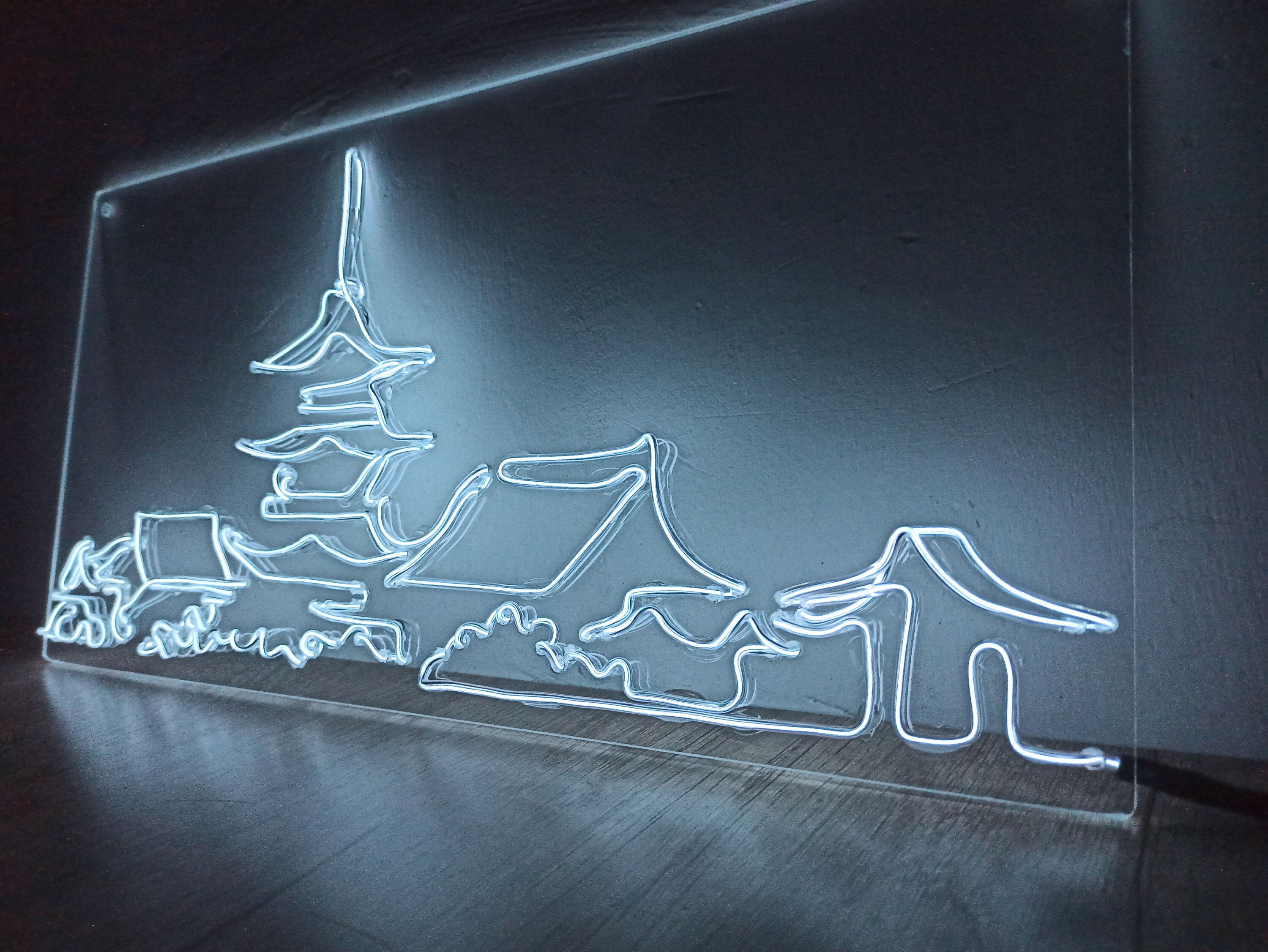 Japanese Buddhist Temple Neon Sign, Theme Handmade EL Wire Neon Light ...
