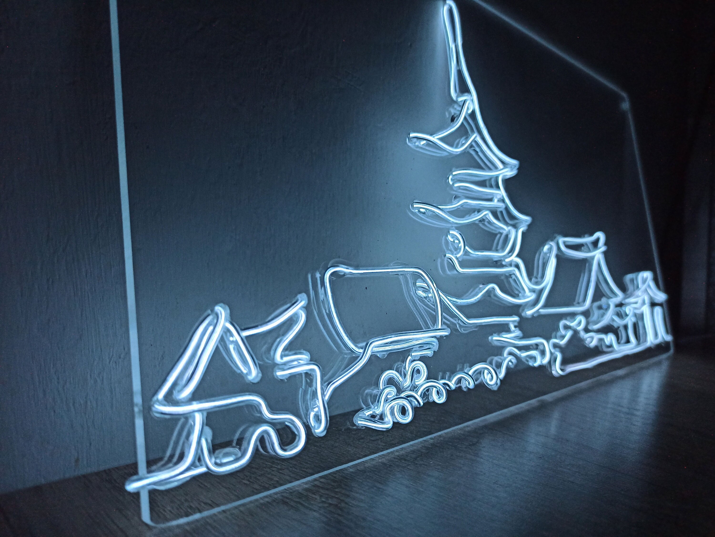 Japanese Buddhist Temple Neon Sign, Theme Handmade EL Wire Neon Light ...