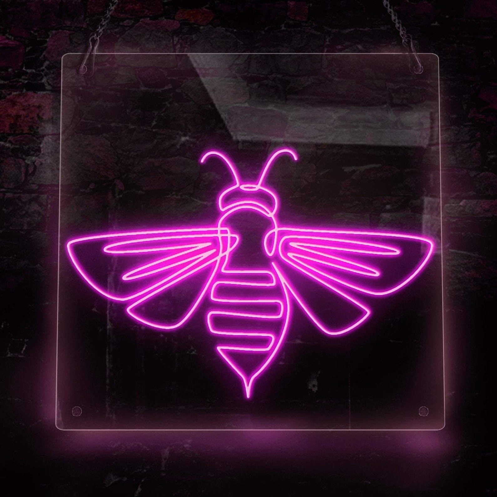 Elegant Bee Organic Honey Farm Wasp Insect Animal Shape Neon Sign ...