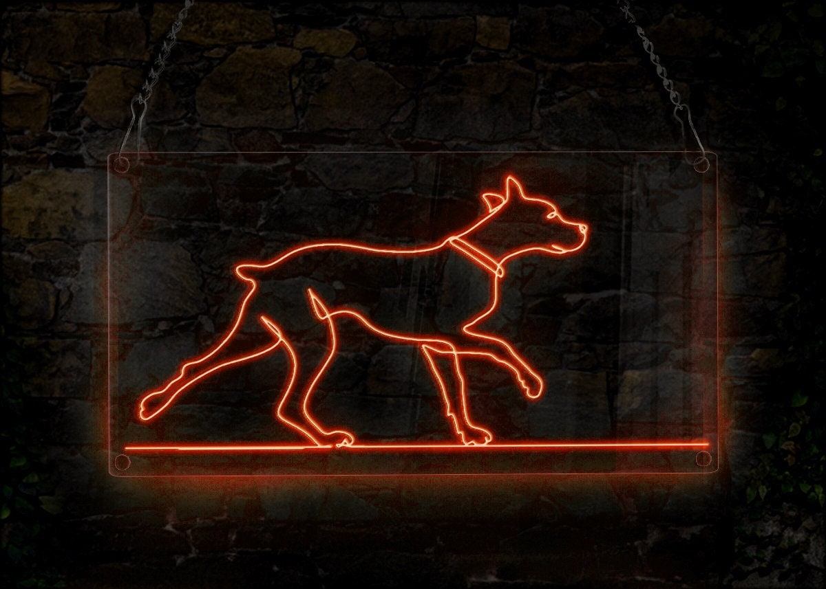Walking Dog Pet Neon Sign Handmade EL Wire Neon Light Sign - Etsy