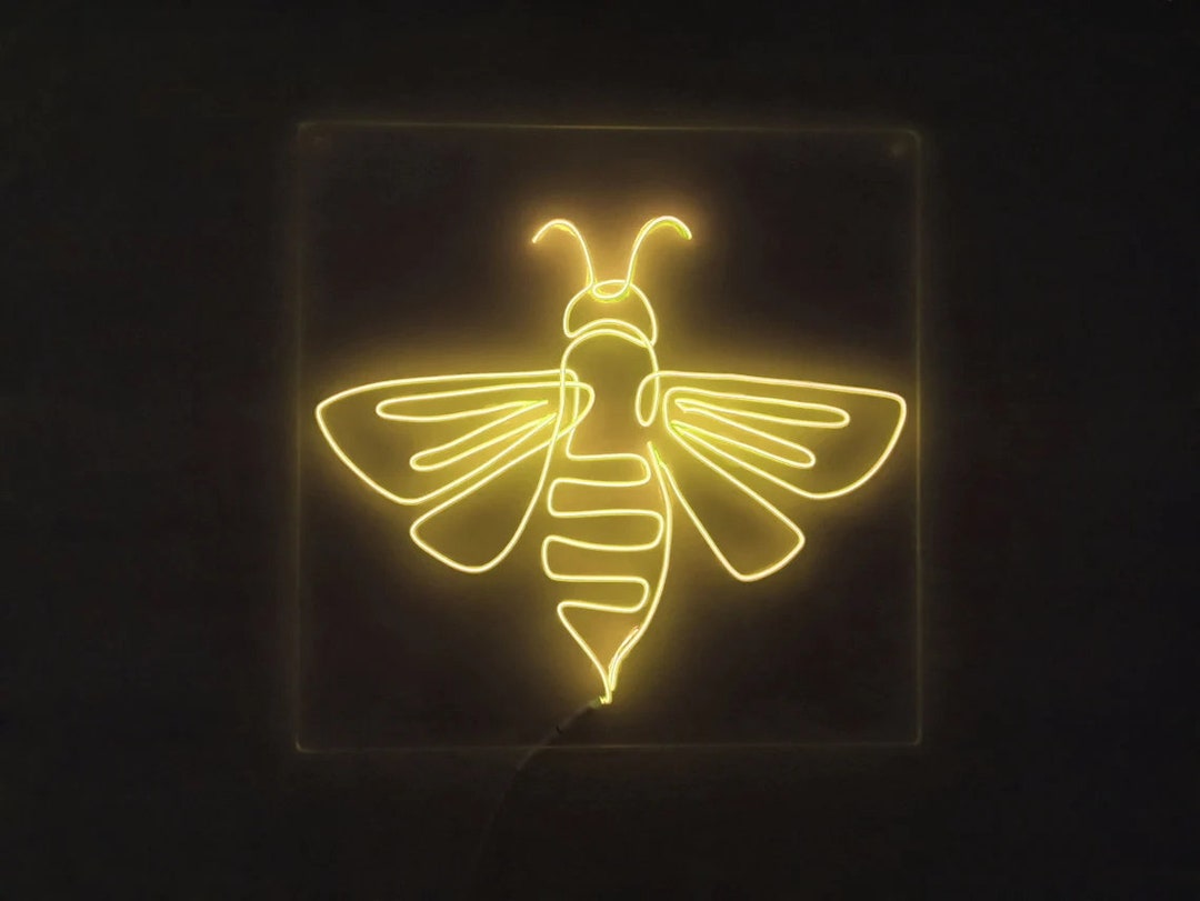 Elegant Bee Organic Honey Farm Wasp Insect Animal Shape Neon Sign ...