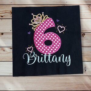 Princess Birthday Shirt, 6th Birthday Princess Party Top, Little Girls ...