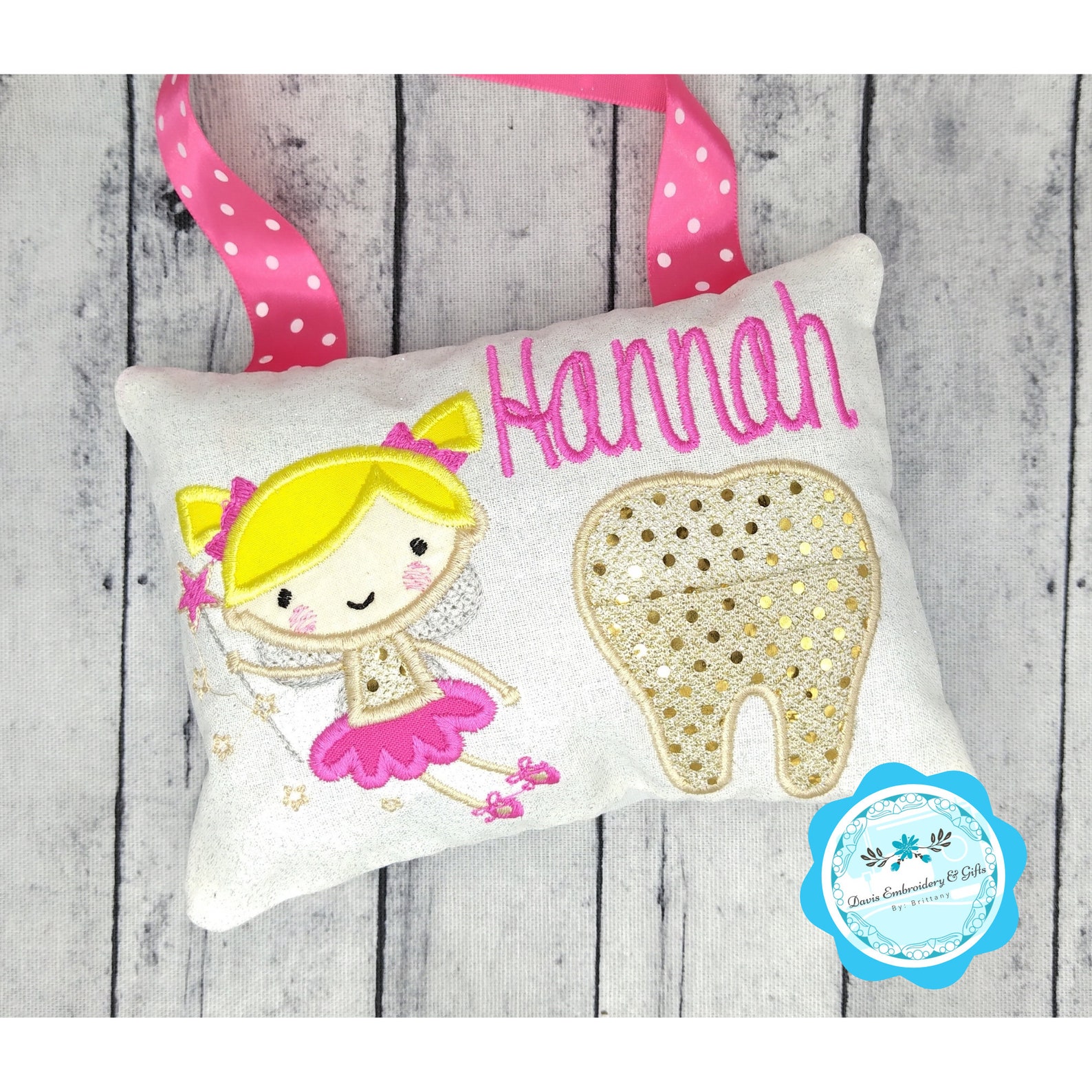 Gold Tooth Fairy Pillow, Girl Tooth Fairy Pillow, Princess Tooth Fairy ...