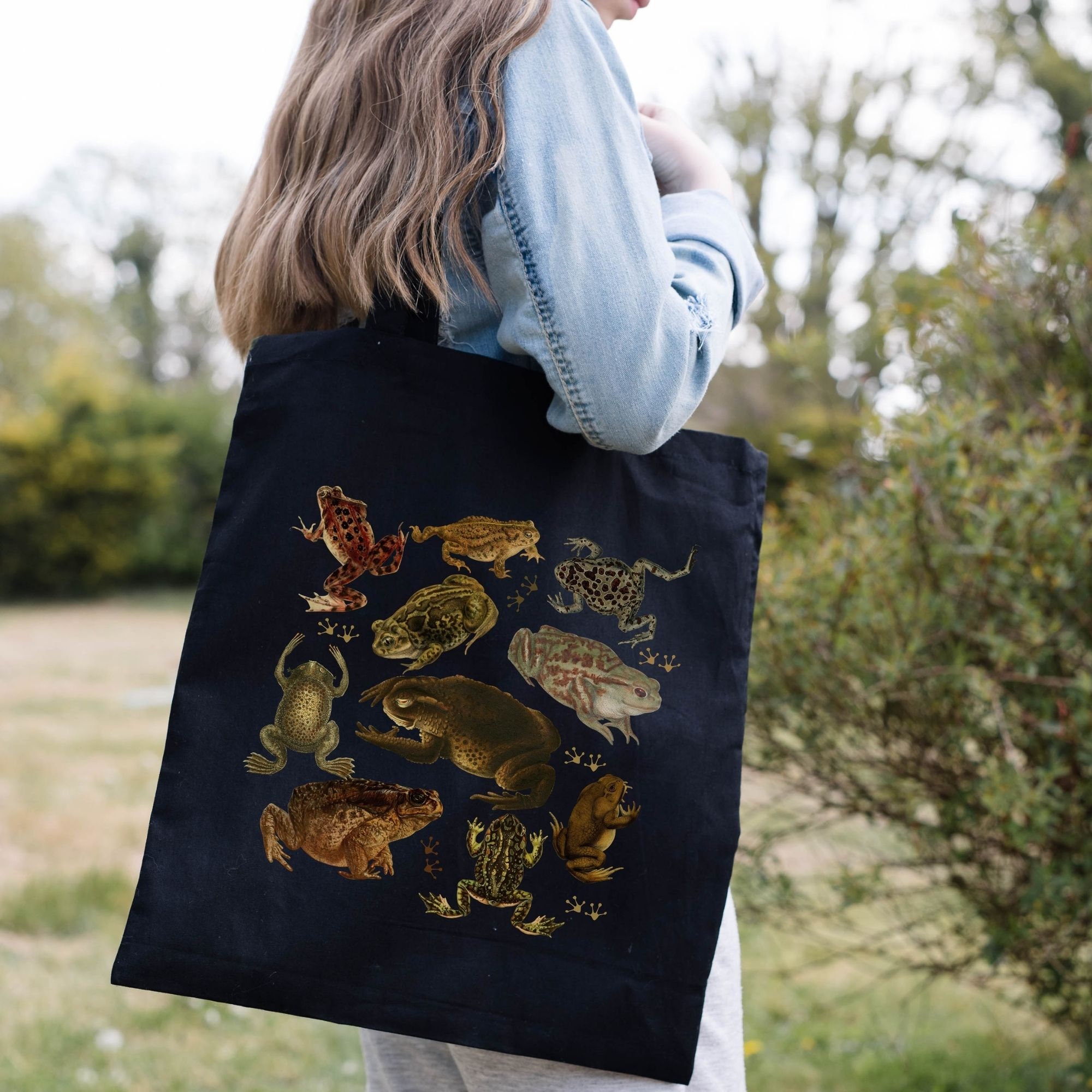 Cottagecore Toad Bag, Toad Tote Bag, Toad Bag, Canvas Tote Bag, Toad ...