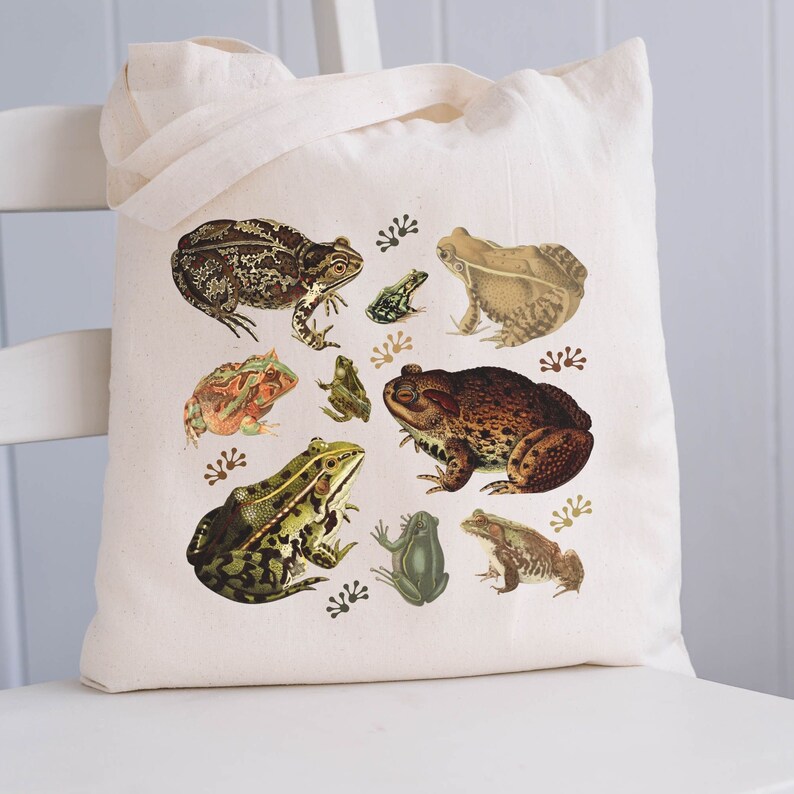 Cottagecore Frog Bag Frog Tote Bag Frog Bag Canvas Tote - Etsy