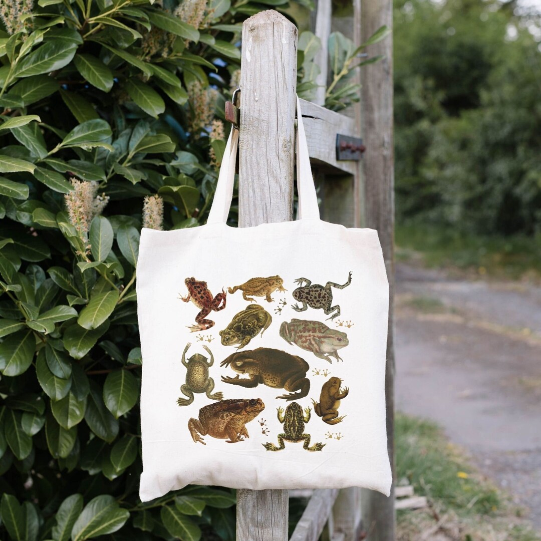 Cottagecore Toad Bag, Toad Tote Bag, Toad Bag, Canvas Tote Bag, Toad ...