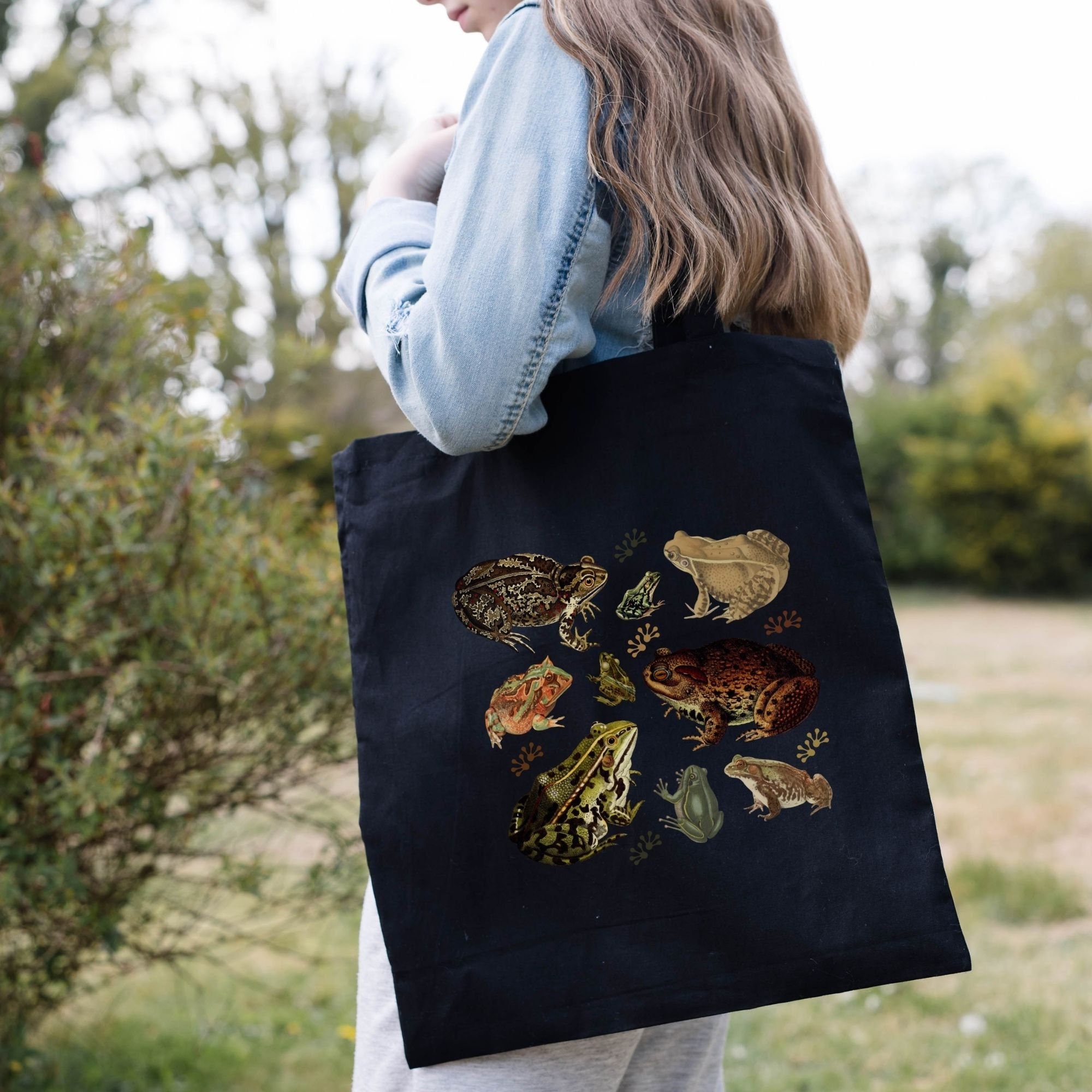 Cottagecore Frog Bag Frog Tote Bag Frog Bag Canvas Tote - Etsy