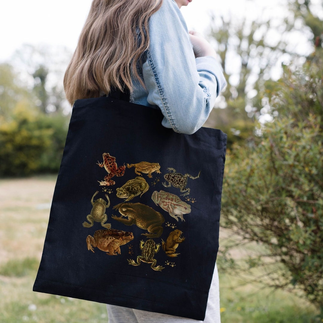 Cottagecore Toad Bag Toad Tote Bag Toad Bag Canvas Tote - Etsy