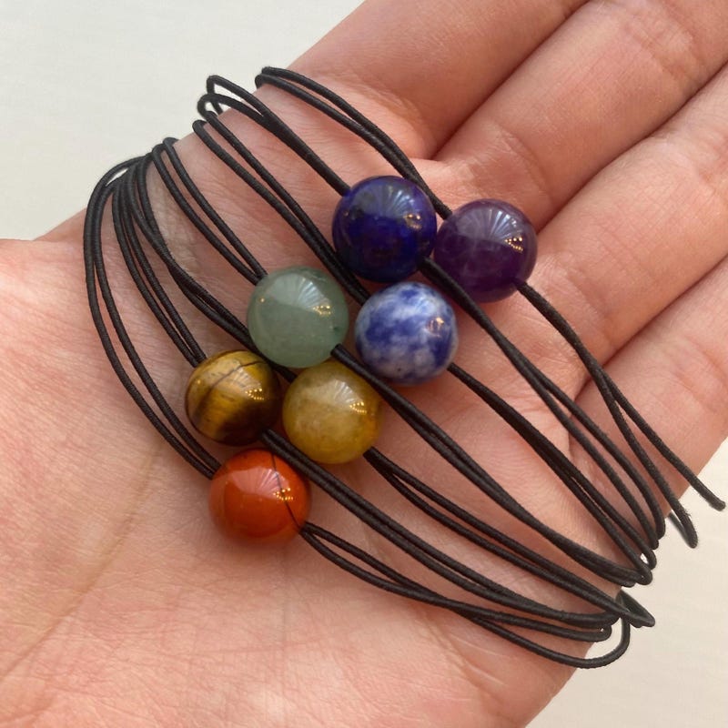 Natural Stone Hair Tie - Etsy