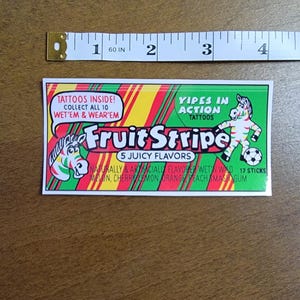 Fruit Stripe Gum Vinyl Sticker - Etsy