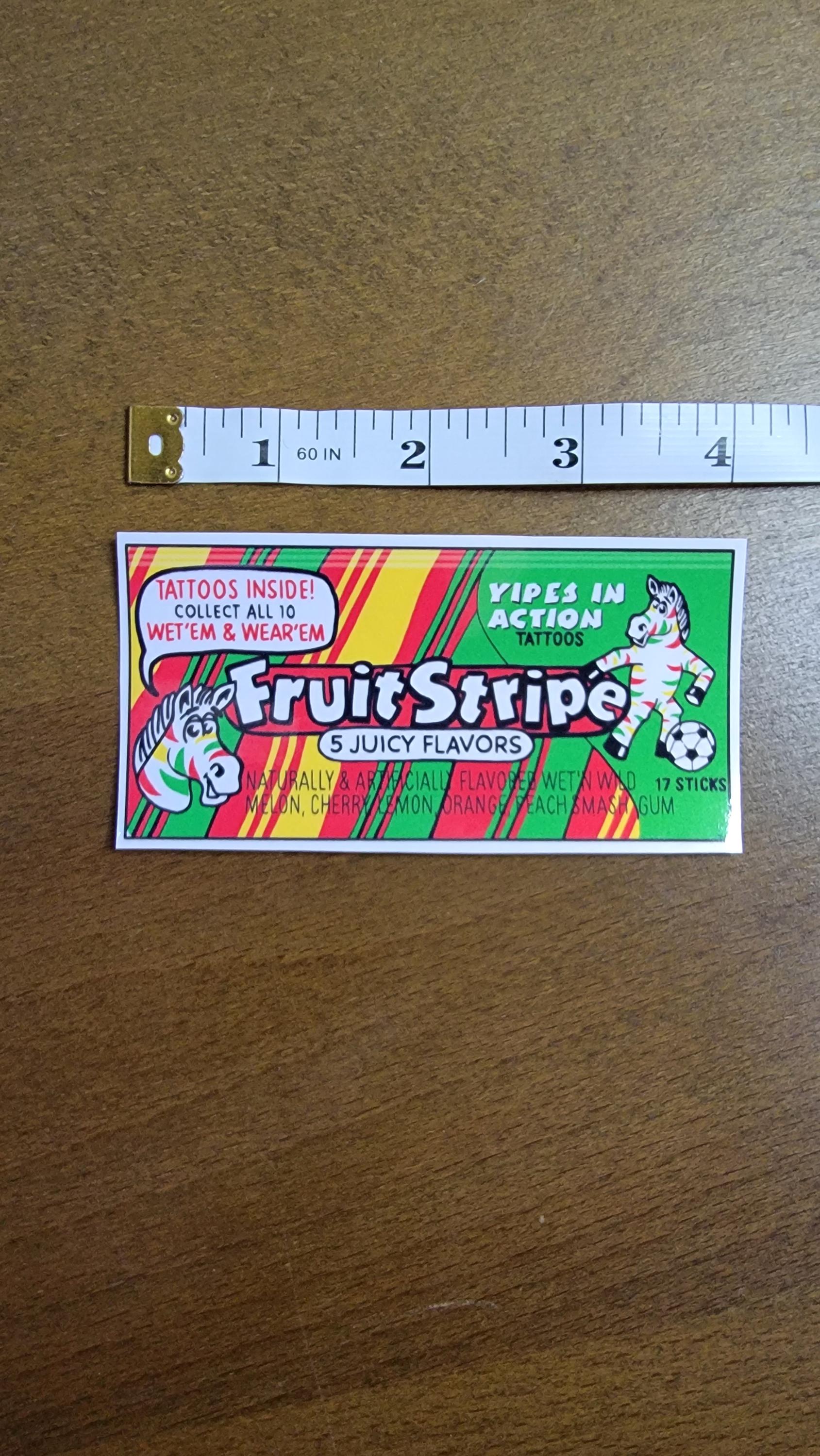 Fruit Stripe Gum Vinyl Sticker - Etsy
