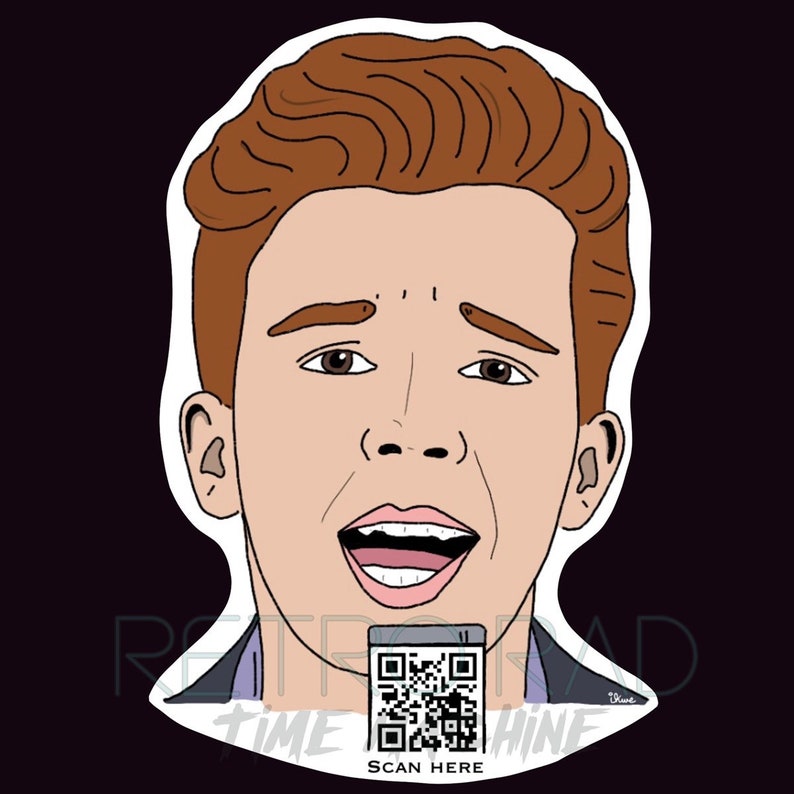 Rick Roll Vinyl Sticker - Etsy