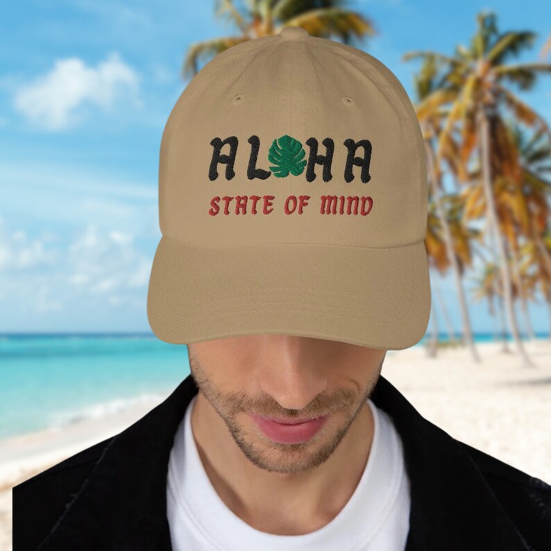 Embroidered Aloha Dad Hat: Monstera Leaf Hawaii Baseball Cap - Etsy