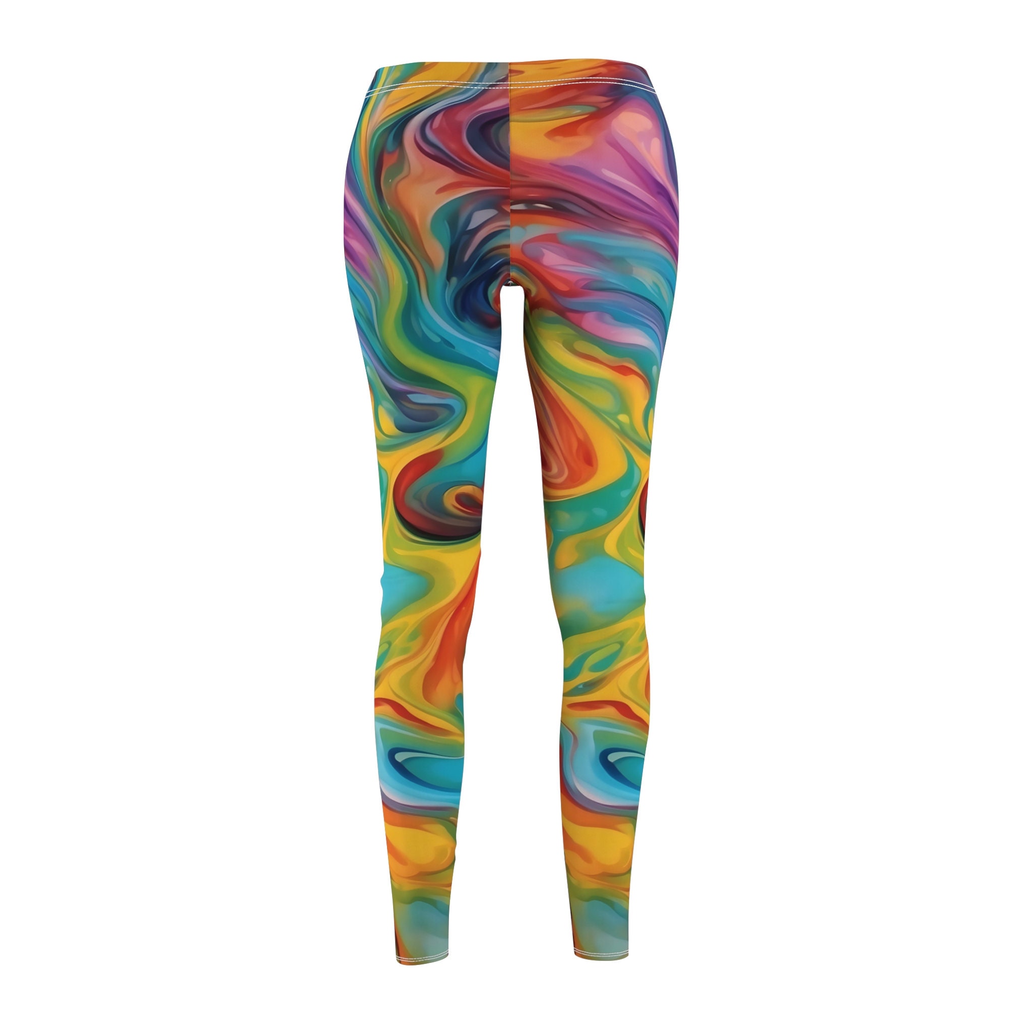 Crazy Colors Yoga Pants, Women's Leggings, Swirling Flowing Colorful ...