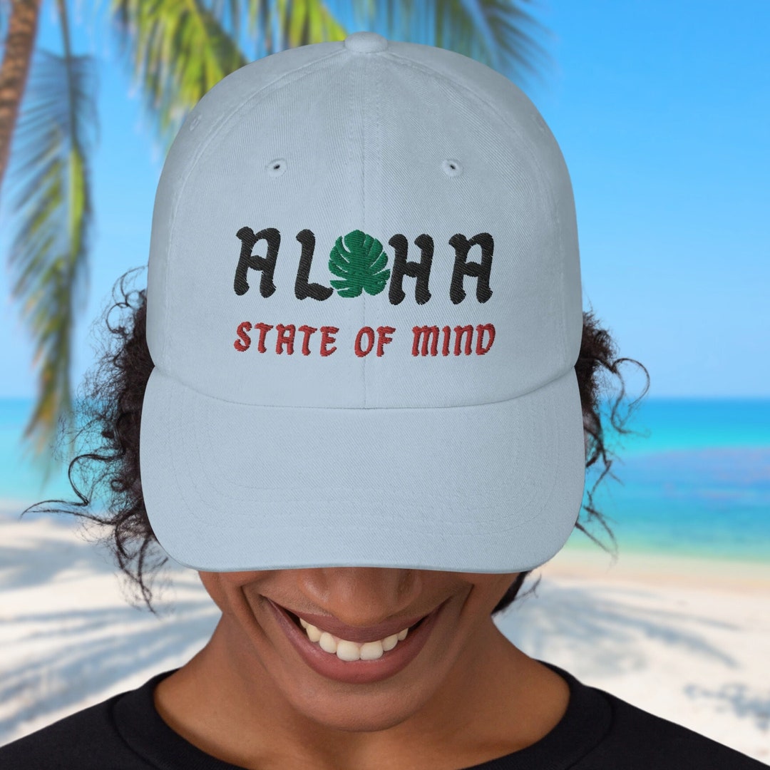 Embroidered Aloha Dad Hat: Monstera Leaf Hawaii Baseball Cap - Etsy